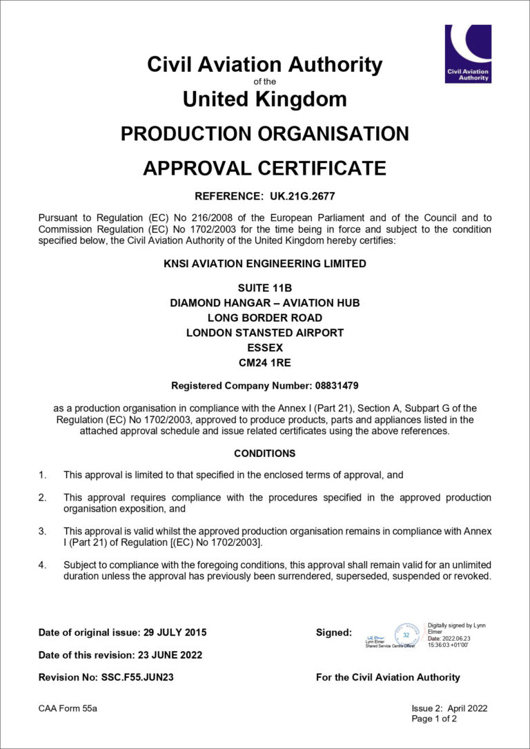 Approvals and Capabilities - KNSI